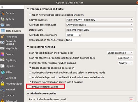 Qgis Settings Check Checkbox Evaluate Default Value Does Not Store