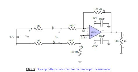 FIG Op Differential Circuit For Thermocouple Chegg Com