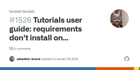 tutorials user guide requirements don t install on jupyterhub lab