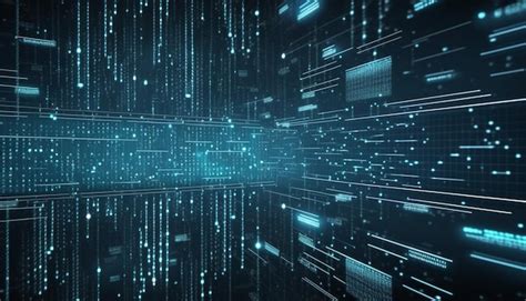 Premium Photo Binary Code Matrix Background Scientific Technology