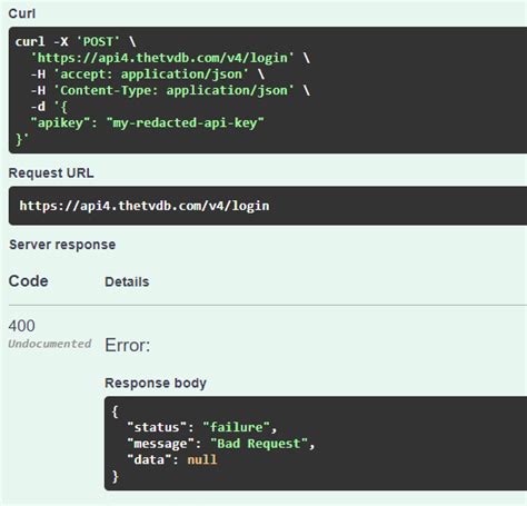 Troubles Authenticating V Api Key Issue Thetvdb V Api Github