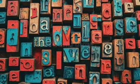 pile wooden blocks with letters on them stock illustration