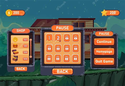 Premium Vector List Of Mobile Games Game Ui Kit User Interface Ui