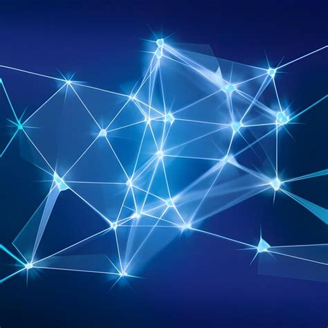 Premium Ai Image Photo Abstract Plexus Blue Geometrical Shapes Connection 2