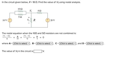 Solved In the circuit given below R Ω Find the value Chegg