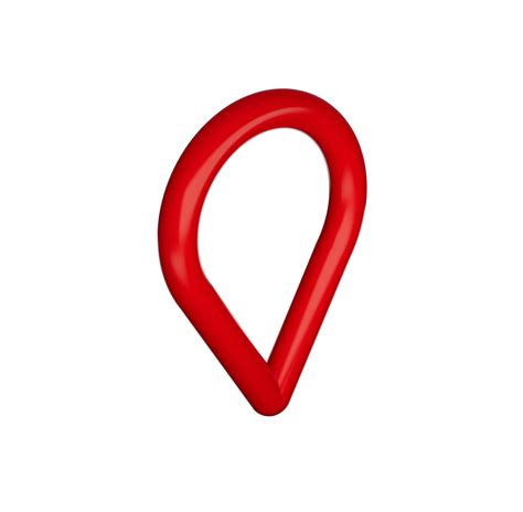 Red Map Pointer D Pin Location Symbol Made With Red Round Pipe D Illustration PNG
