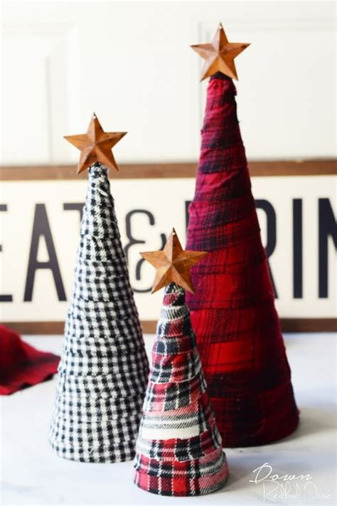 Flannel Trees Diy Flannel Trees Flannel Christmas Decorations