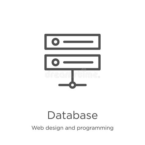 Database Icon Vector From Web Design And Programming Collection Thin
