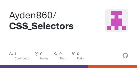 GitHub Ayden860 CSS Selectors