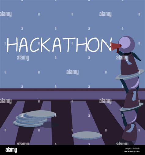 Conceptual Display Hackathon Word For Event Where Large Number Of