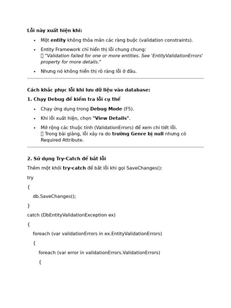 Troubleshooting Entity Validation Errors Pdf