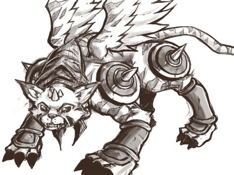 Mihiramon Digimon Artist Request 1boy Angry Armor Chinese Zodiac