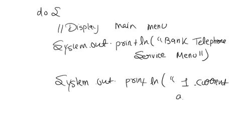 Solved Write A Menu Driven Program In Java To Display The Pattern As