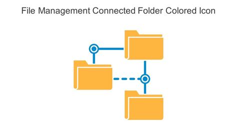file management connected folder colored icon in powerpoint pptx png