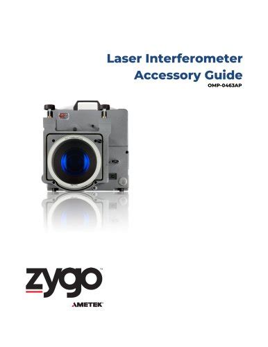 Interferometer Scale Facton Zygo Pdf Catalogs Technical