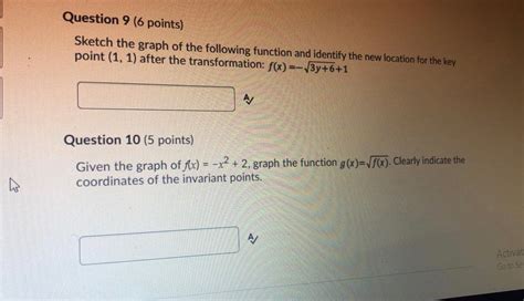 Solved Question 9 6 Points Sketch The Graph Of The Chegg Com