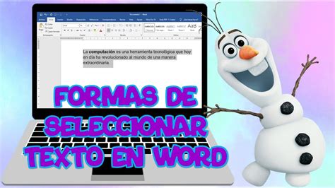 Formas De Seleccionar Texto En Word Image To U