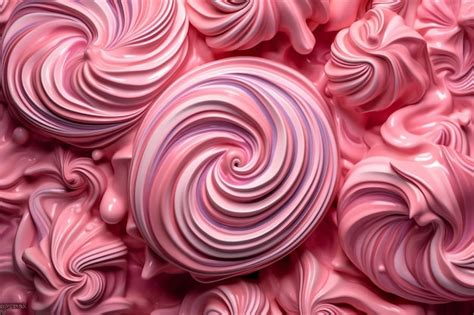 Premium Ai Image A Pink Candy With A Swirl Of Swirls On It