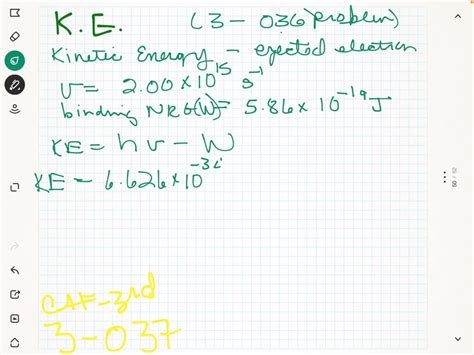 What Is The Kinetic Energy Of The Ejected Electron If Light Of