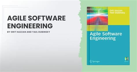 Agile Software Engineering By Orit Hazzan And Yael Dubinsky