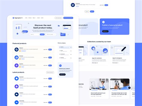 Aggregator X Website Page Template For Webflow