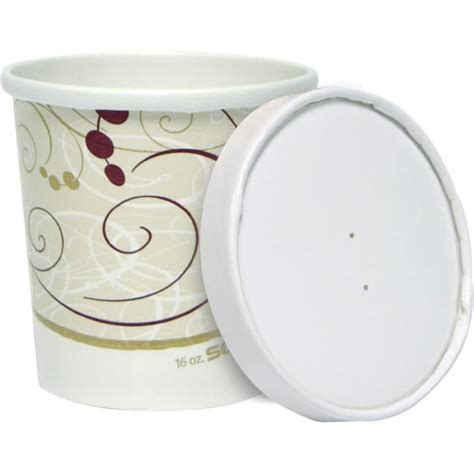 Dart Container 16 Oz Symphony Paper Container Combo 250 Cs Khb16a