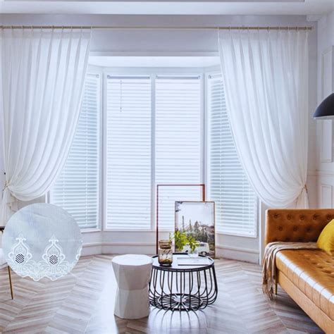 Тюль бамбук з вишивкою по низу 150x220 см 1 шт на тасьмі Білий купити онлайн на Rozetka