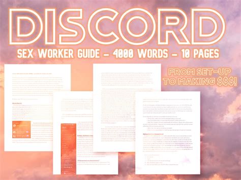 Discord For The Sex Worker A Comprehensive And Long Guide Pages Etsy