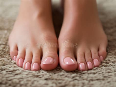 Perfect Pedicure On Bare Feet Stock Photo Image Of Female Care