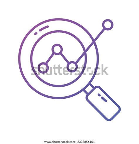 Growth Chart Under Magnifier Depicting Vector Stock Vector Royalty Free Shutterstock