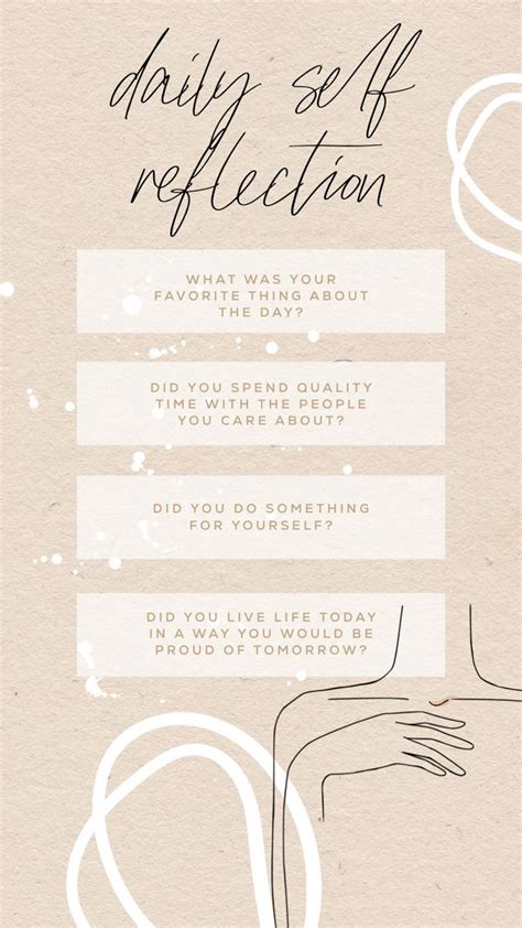 Daily Self Reflection Reflection Reflection Questions Self
