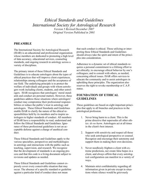 Code Of Ethics In Word Format