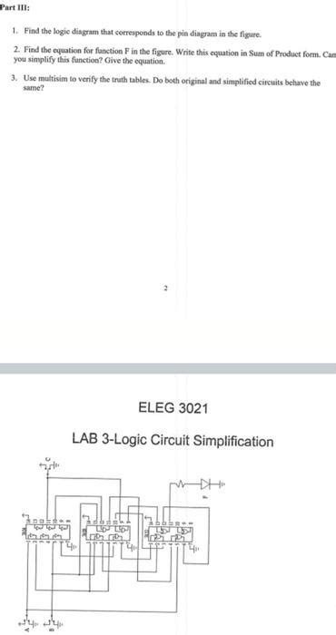 solved part 111 1 find the logie diagram that corresponds