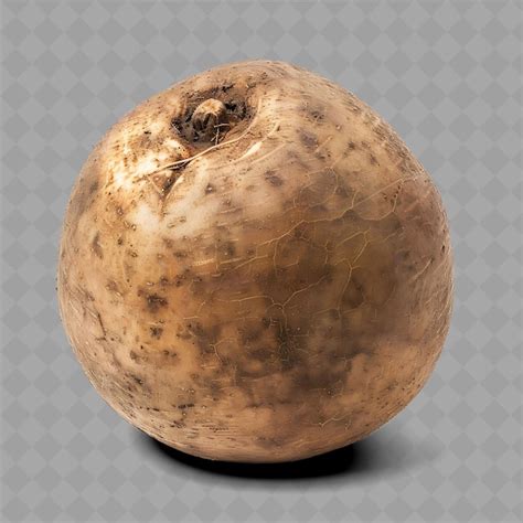 Premium Psd A Brown Coconut With A Brown Spot On It
