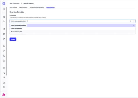 Data Subject Request Retention Schedules Transcend Help Center