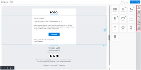 Email Using Drag And Drop Editor In Mailbluster