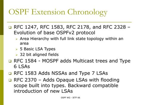 PPT OSPF Protocol Evolution WG Re Charter PowerPoint Presentation Free Download ID 1431537