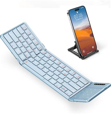 foldable bluetooth keyboard wireless keyboard with phone holder with