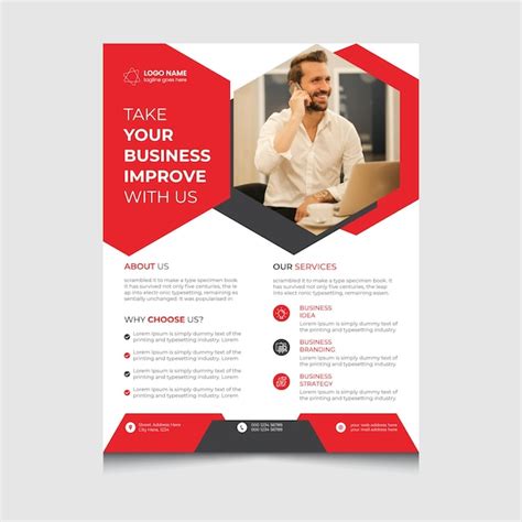 Premium Vector Corporate Business Vector Flyer Template