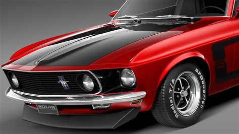 포드 머스탱 보스 302 1969 3d 모델 199 3ds fbx lwo c4d obj max free3d
