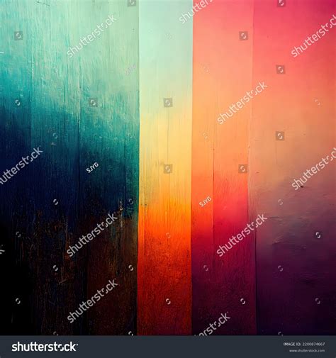 Linear Rectangular Technicolor Gradient Objects Vertically Stock