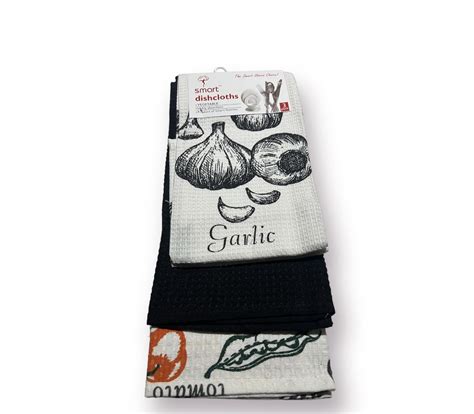 Dish Cloth Heavy Swabs Garlic Design Homewarekitchen Essential 45x70cm Shop Today Get It