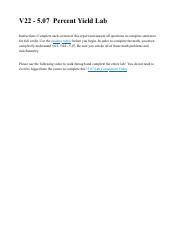 Chemistry Lab Report On Percent Yield Course Hero