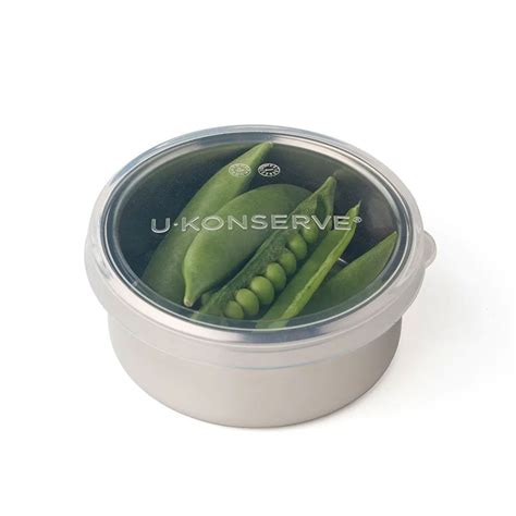 U Konserve Round Stainless Steel Container Small 140ml 5oz Clear S