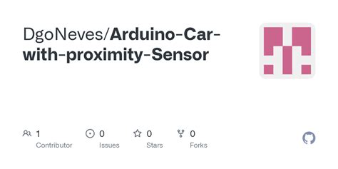 GitHub DgoNeves Arduino Car With Proximity Sensor