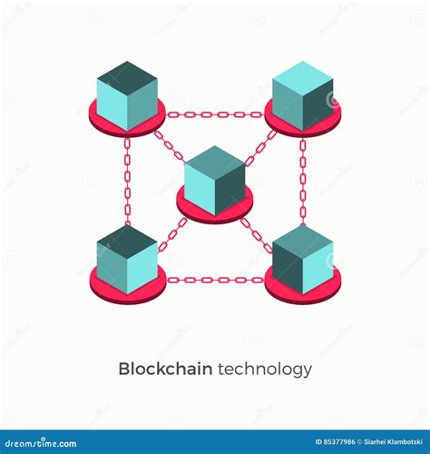 Blockchain Vector Illustration Concept Stock Vector Illustration Of
