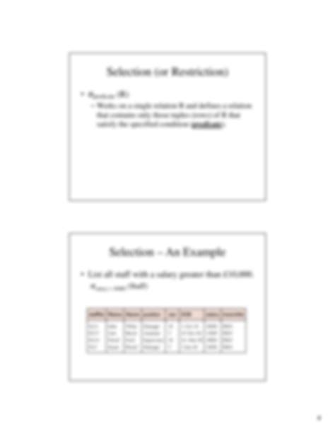 SOLUTION Introduction To Relational Algebra Studypool