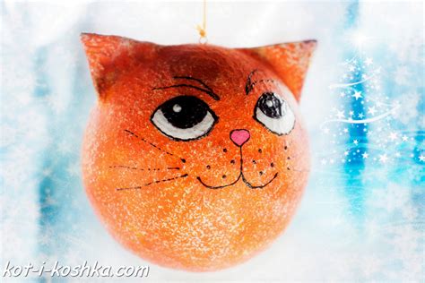 Ёлочная игрушка Кот Кот и кошка