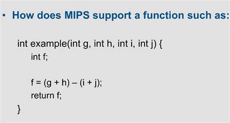 Solved How Does Mips Support A Function Such As Int