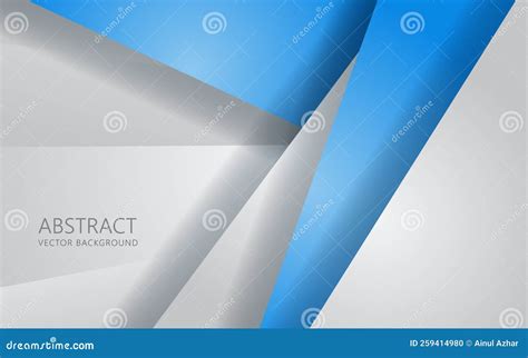 Abstract Blue And White Triangle Overlapping Layers Geometric Shapes